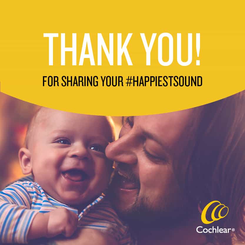 And the #HappiestSound in the world is… - Cochlear Hear and Now