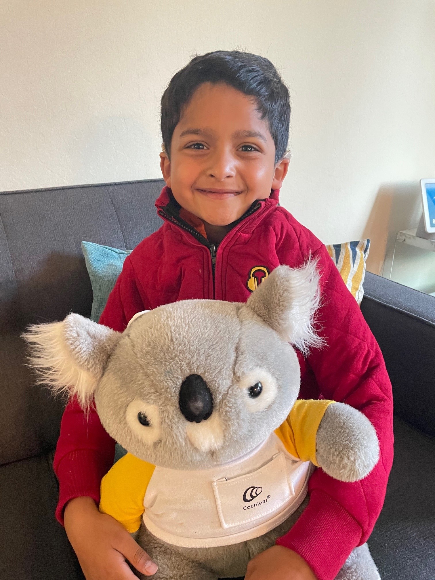 Infant with sensorineural hearing loss enjoys his “super ears”