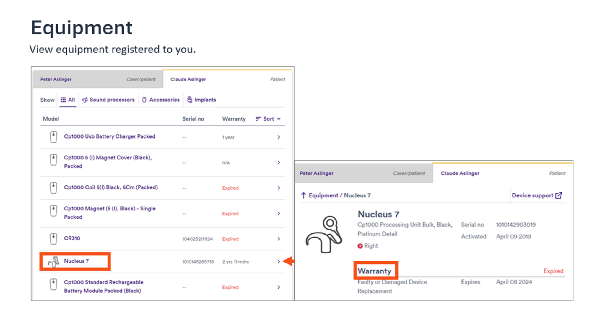 Log in to your Cochlear account to see the new features available
